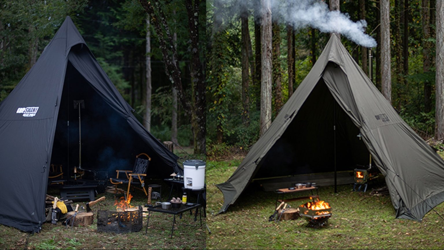 グリップスワニーからTC素材のティピーテント「FIRE PROOF GS MOTHER TENT」登場 | キャンプレビュー グリップスワニーからTC素材のティピーテント「FIRE PROOF GS MOTHER TENT」登場 | キャンプレビュー